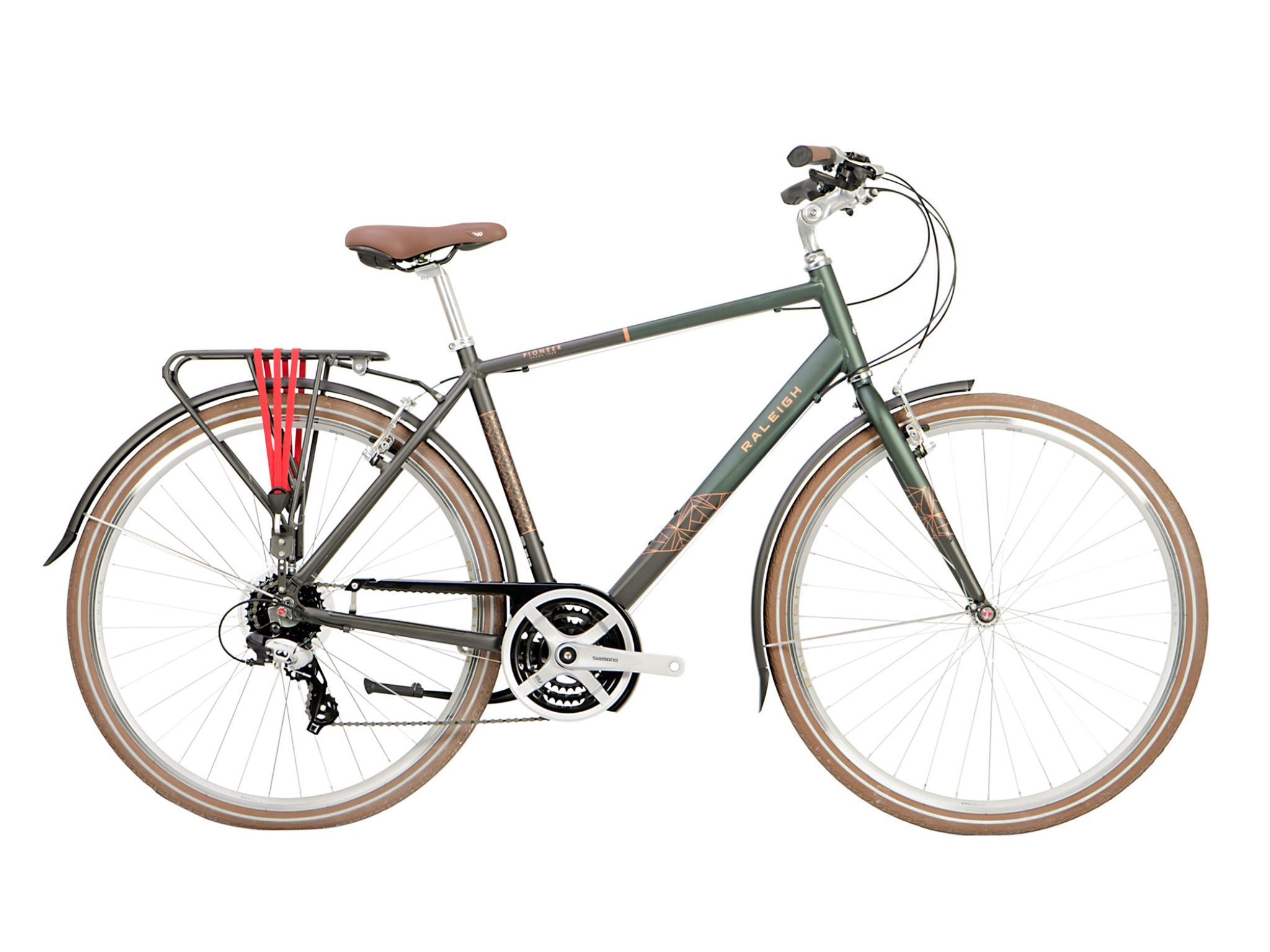 Buy a Raleigh Pioneer Grand Tour Crossbar Traditional Hybrid Bicycle ...